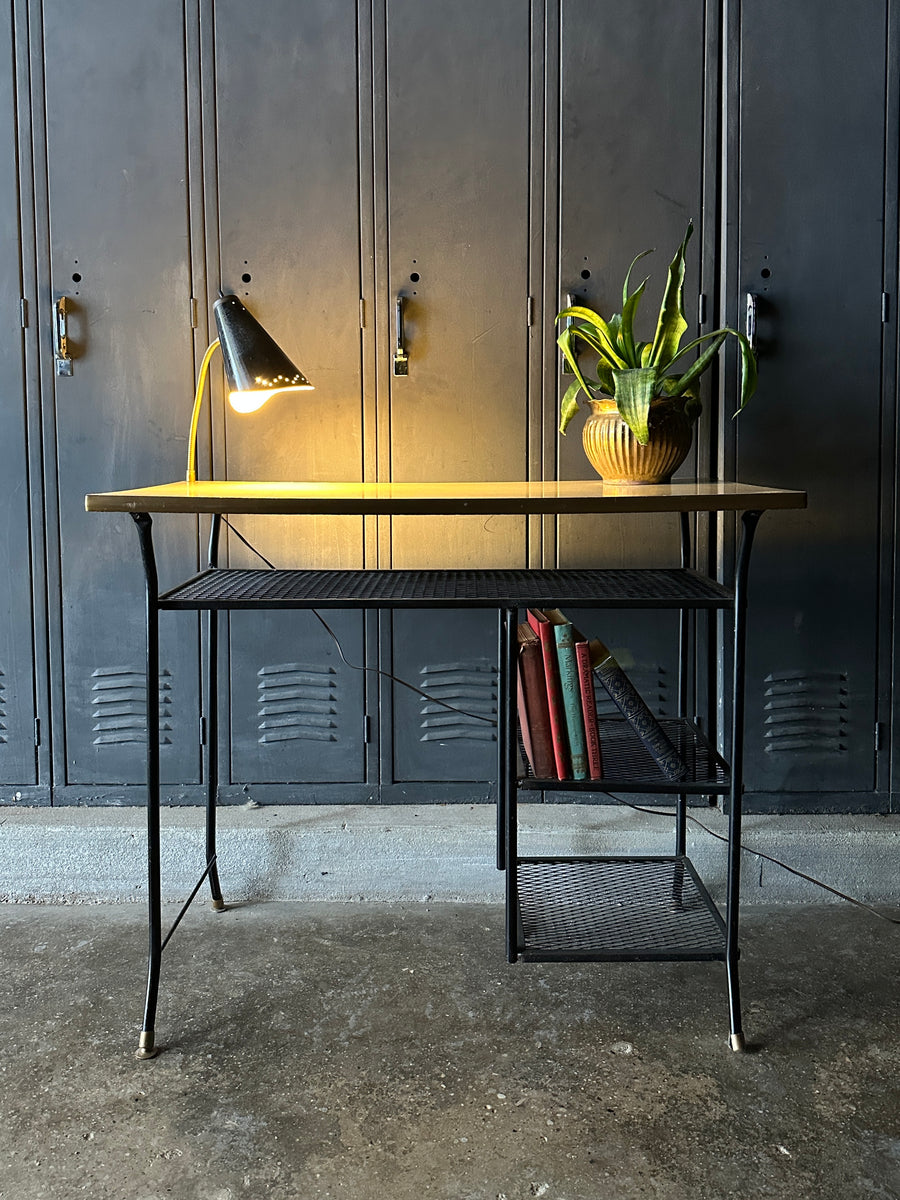 Mid-Century Desk w/ Built-in Adjustable Gooseneck Lamp – Dandy