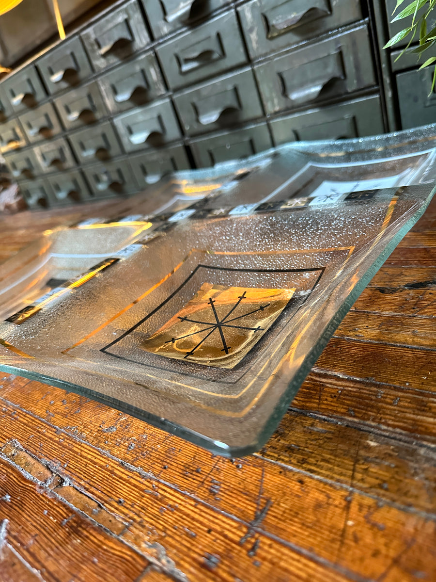 Mid-Century Four-Square Glass Tray – Dandy