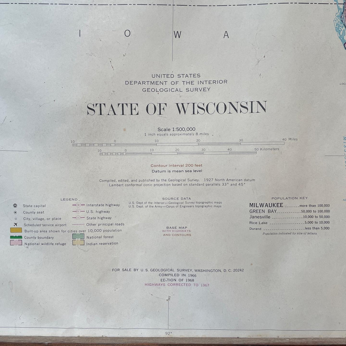 Framed Wisconsin Map – Dandy