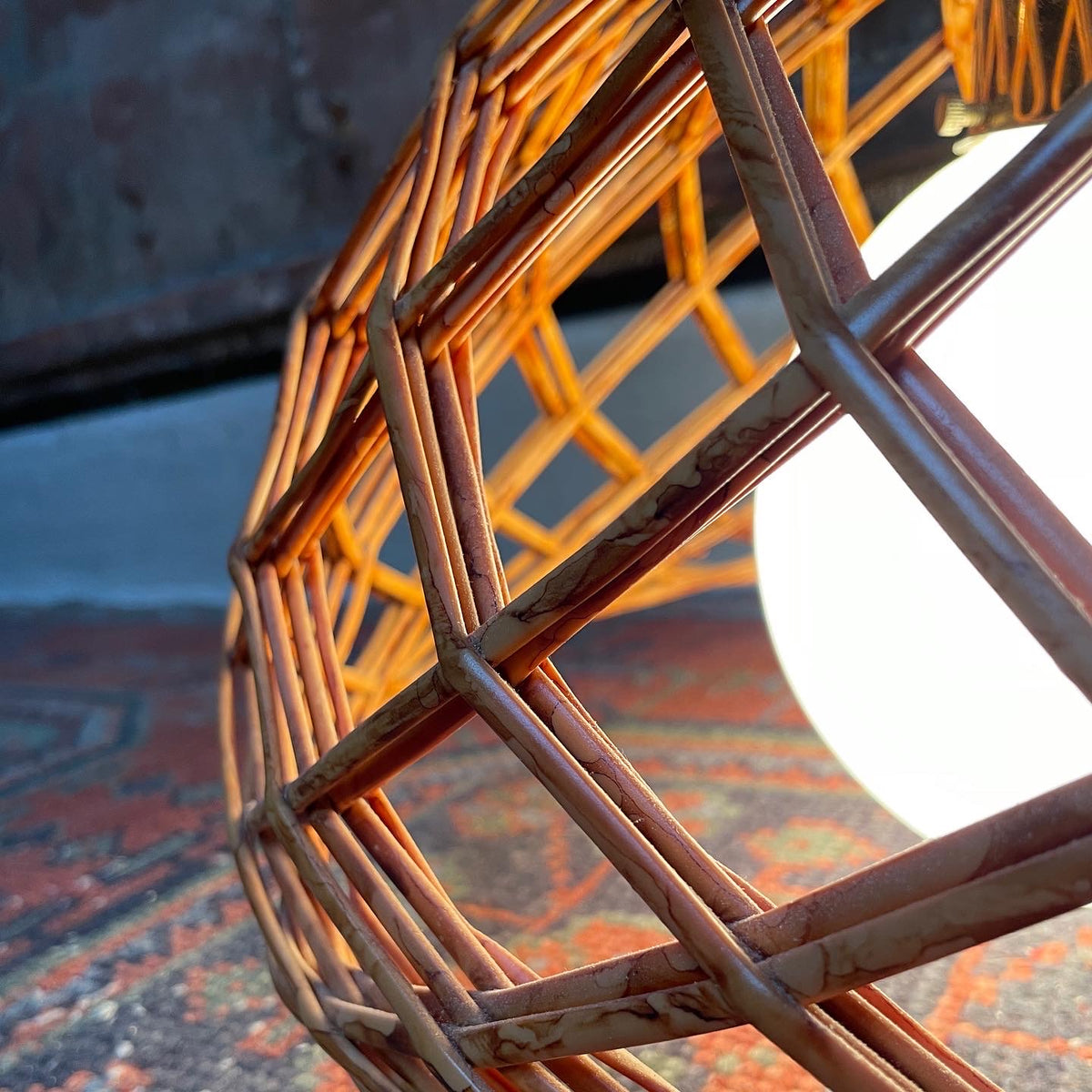 Hanging Wicker Lamp, Plug-In – Dandy