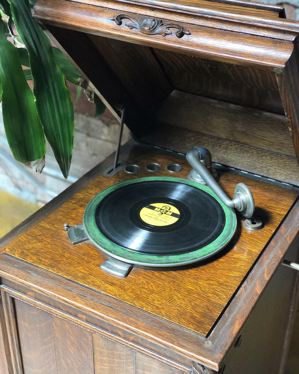 Antique Columbia Grafonola Phonograph w/ Records – Dandy